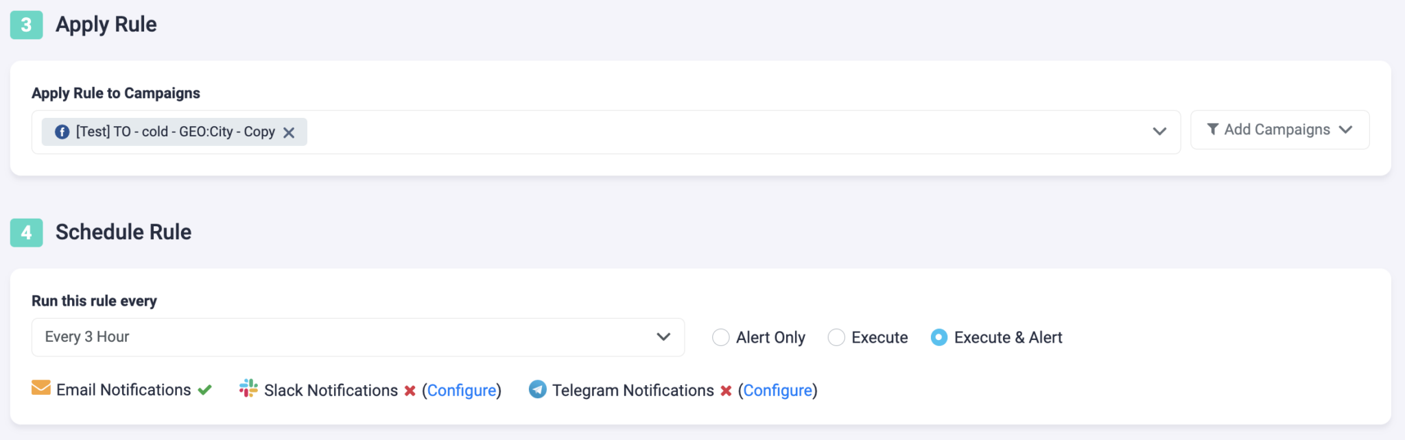Rule Example 2: Activate Positive ROAS Facebook Campaigns - TheOptimizer Help Center