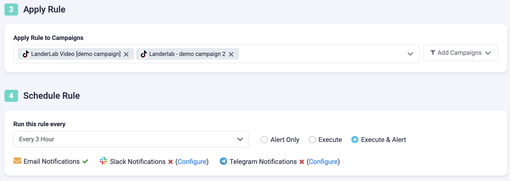 Rule Example 2: Activate Low CPA TikTok Campaigns - TheOptimizer Help Center